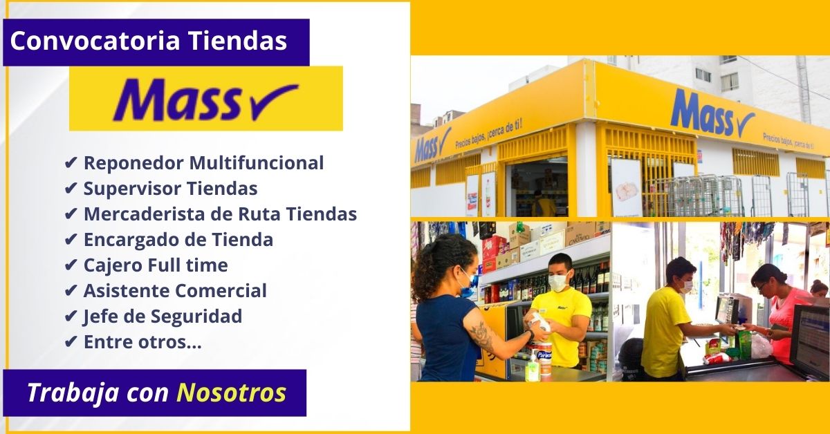 Tiendas MASS Apertura Nuevas Plazas - Portal de Trabajos
