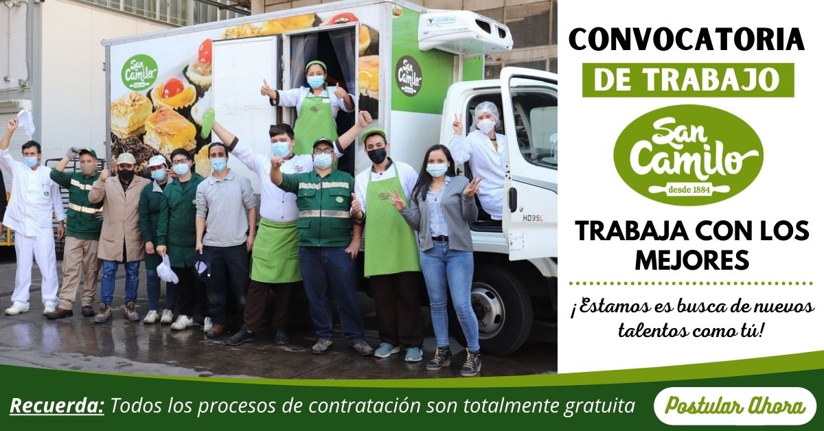 SAN CAMILO - Cadena de Panadería y Pastelería Requiere nuevos personal ...